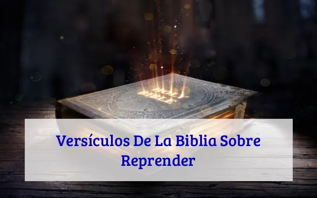 76+ Versículos De La Biblia Sobre Reprender